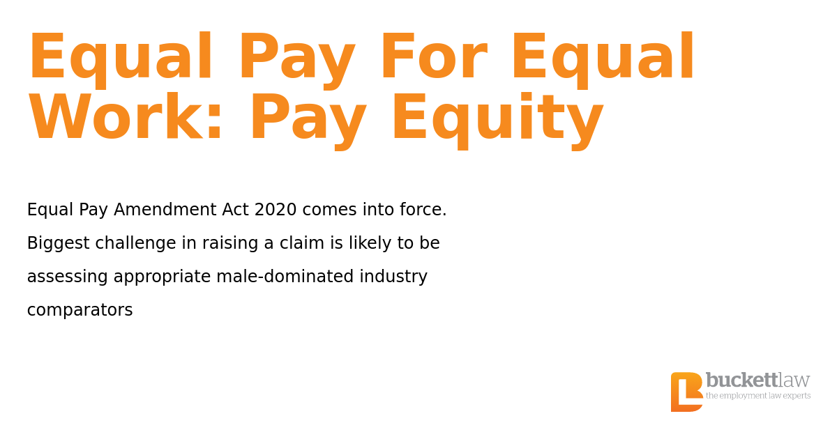 Equal Pay For Equal Work: Pay Equity | BuckettLaw
